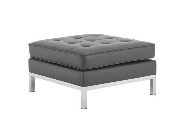 Click here for Loft Tufted Upholstered Faux Leather Ottoman prices