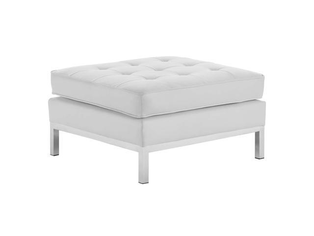 Click here for Loft Tufted Upholstered Faux Leather Ottoman prices