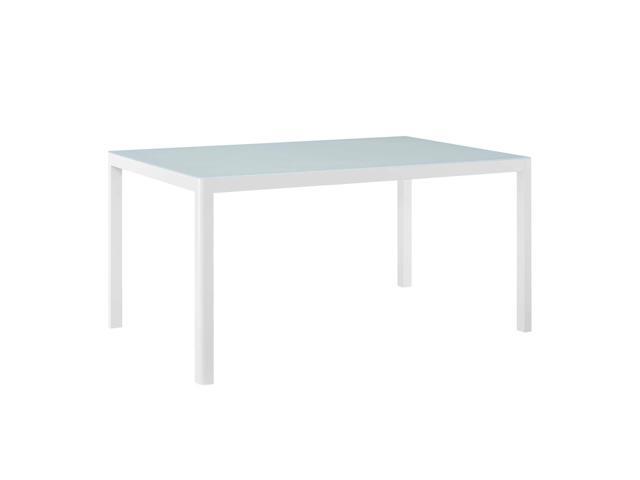 Click here for Raleigh 59 Outdoor Patio Aluminum Dining Table Whi... prices