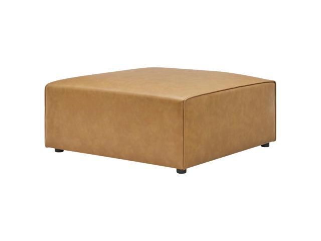 Click here for Mingle Vegan Leather Ottoman Tan prices