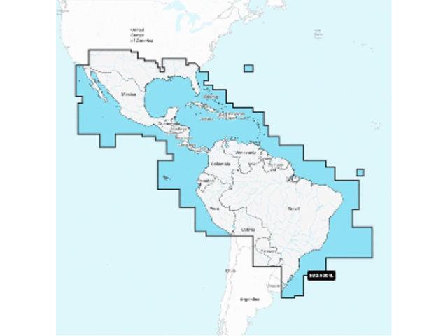 Click here for Navionics+ NASA004L - Mexico  Caribbean to Brazil prices