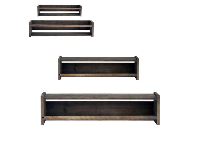 Click here for Wood Folating Wall Shelf Distressed Gray Set of 2 prices