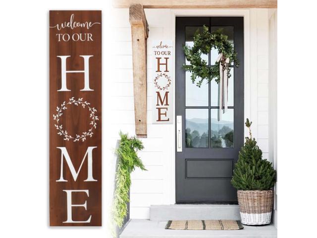 Click here for Welcome Porch Sign 72Inch Brown-Two Foldable prices