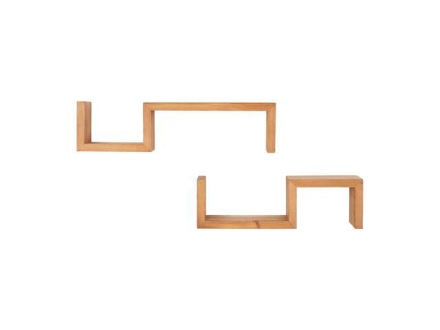 Click here for Natural Wood Floating Wood Shelf Set of 2 prices