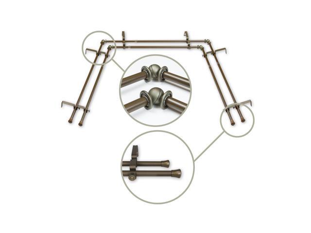 Click here for Basic 5/8 inch Double Bay Curtain Rod 20-36  38-72... prices