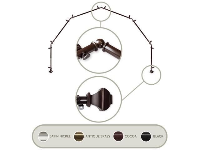 Click here for Maryland 13/16 inch 6-Sided Bay Window Curtain Rod... prices