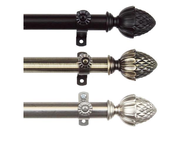 Click here for 13/16 inch Cupule Curtain Rod 120-170 - Antique Br... prices