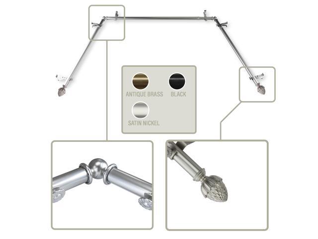 Click here for Cupule 13/16 inch Bay Window Curtain Rod 20-36  38... prices