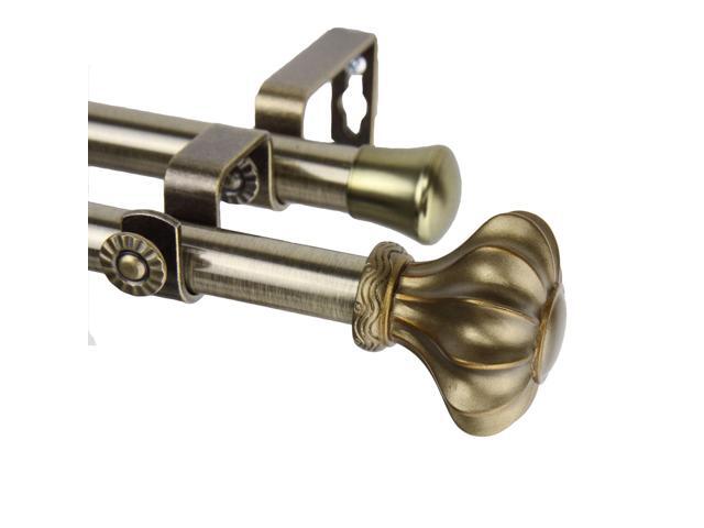 Click here for Gusto Double Curtain Rod 3/4 inch dia. 66-120 - An... prices