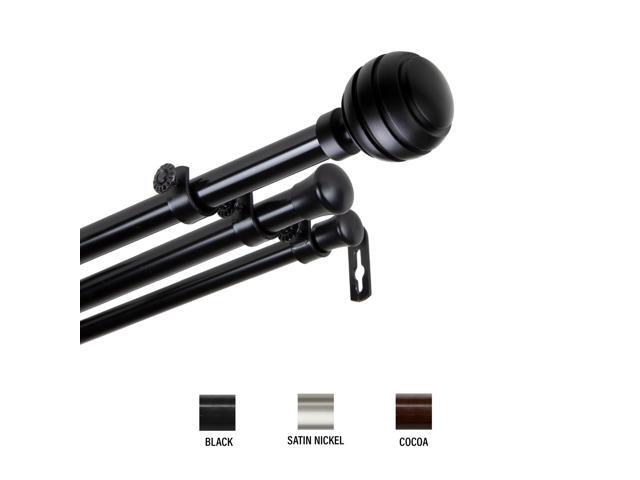 Click here for Olga Triple Curtain Rod 13/16 inch dia. 28-48 - Bl... prices