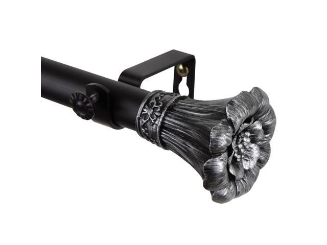 Click here for Fuga Curtain Rod 1 OD 120-170 inch - Black prices