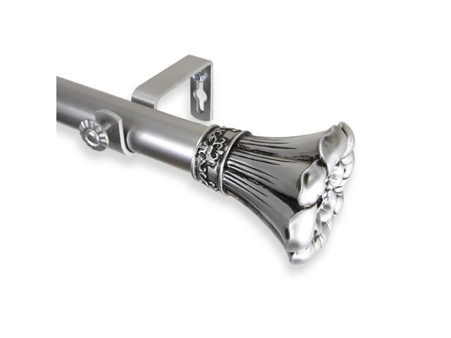 Click here for Fuga Curtain Rod 1 OD 66-120 inch - Satin Nickel prices