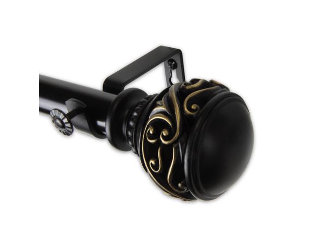 Click here for Leon Curtain Rod 1 OD 48-84 inch - Black prices