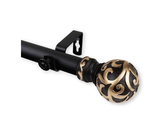 Click here for Terreca Curtain Rod 1 OD 160-240 inch - Black prices