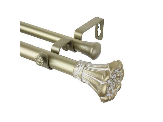 Click here for Fuga Double Curtain Rod 1 OD 120-170 inch - Gold prices
