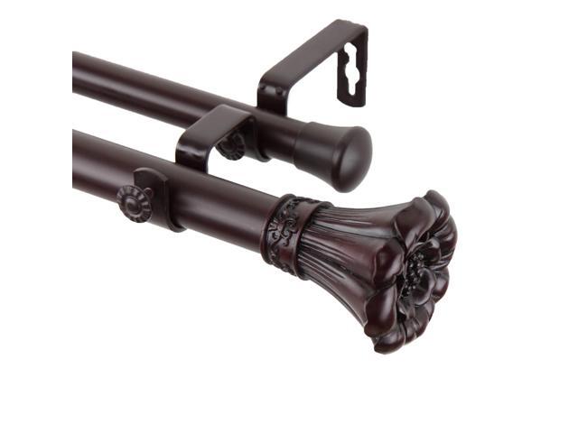 Click here for Fuga Double Curtain Rod 1 OD 160-240 inch - Mahoga... prices