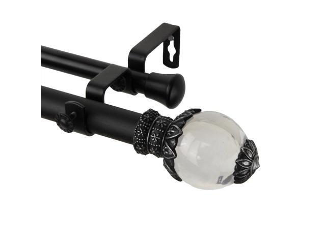 Click here for Ray Double Curtain Rod 1 OD 120-170 inch - Black prices
