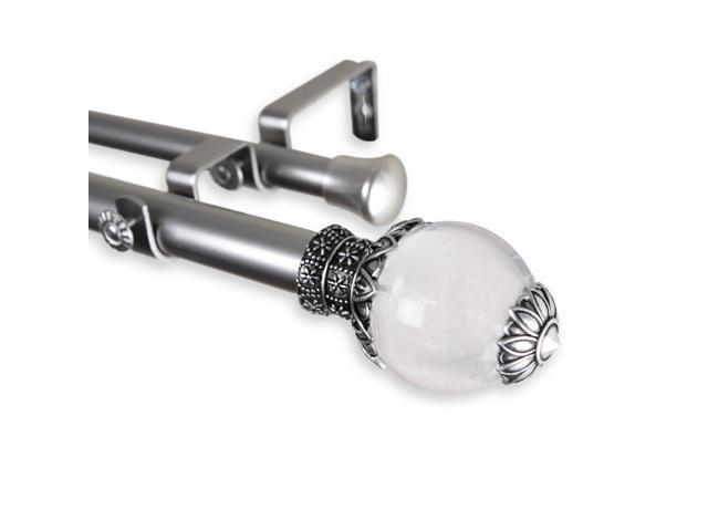Click here for Ray Double Curtain Rod 1 OD 28-48 inch - Satin Nic... prices