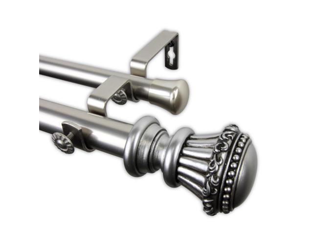 Click here for Sansa Double Curtain Rod 1 OD 48-84 inch - Satin N... prices