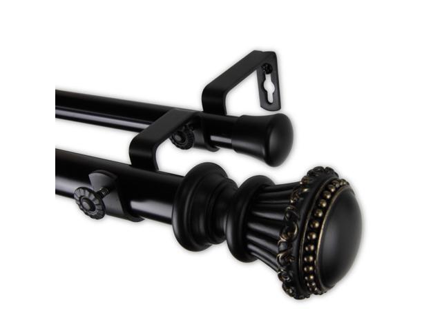 Click here for Sansa Double Curtain Rod 1 OD 160-240 inch - Black prices