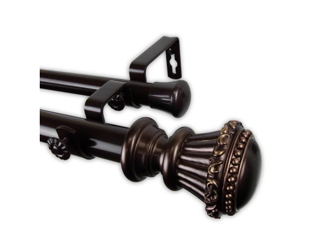 Click here for Sansa Double Curtain Rod 1 OD 66-120 inch - Bronze prices