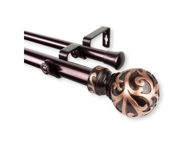 Click here for Terreca Double Curtain Rod 1 OD 28-48 inch - Bronz... prices