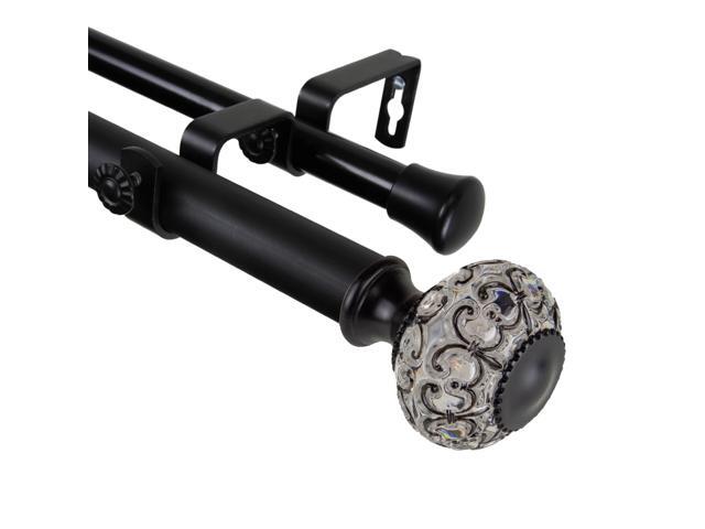 Click here for Elyse Double Curtain Rod 1 OD 160-240 inch - Black prices