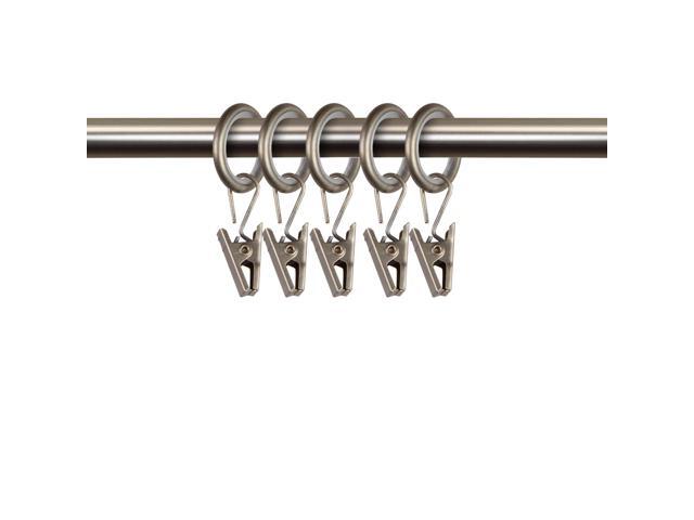 Click here for 9/16 inch Noise-Canceling Curtain Rings w/clips (S... prices
