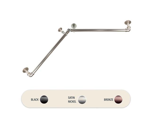 Click here for 1 inch Blackout Corner Curtain Rod 48-84 inch - Sa... prices