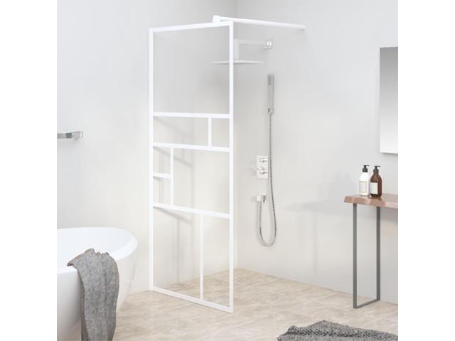 Click here for vidaXL Walk-in Shower Wall 31.5x76.8 ESG Glass Whi... prices