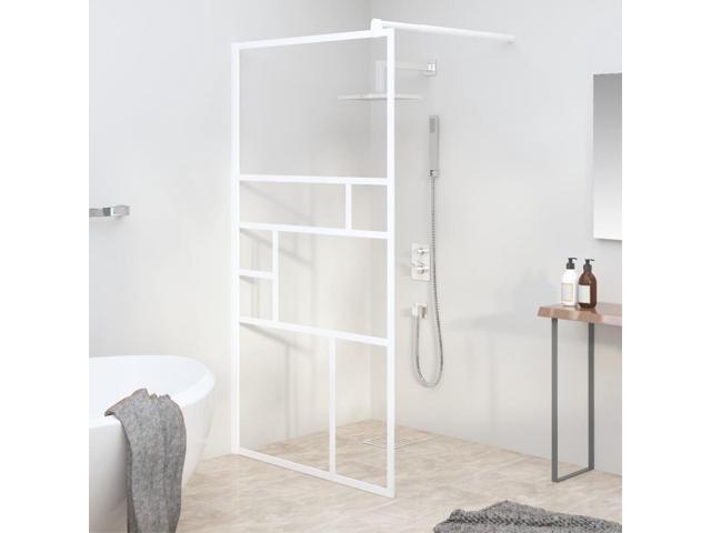 Click here for vidaXL Walk-in Shower Wall 39.4x76.8 ESG Glass Whi... prices
