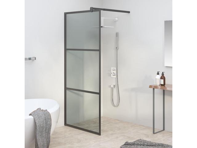 Click here for vidaXL Walk-in Shower Wall 31.5x76.8 Dark ESG Glas... prices