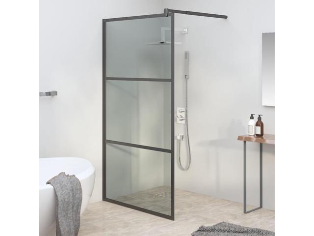 Click here for vidaXL Walk-in Shower Wall 39.4x76.8 Dark ESG Glas... prices