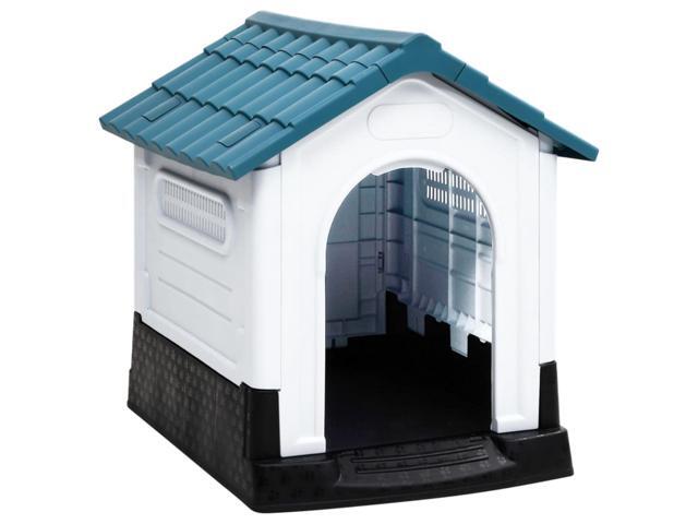 Click here for vidaXL Dog House Blue 22.4x26.8x26 Polypropylene prices