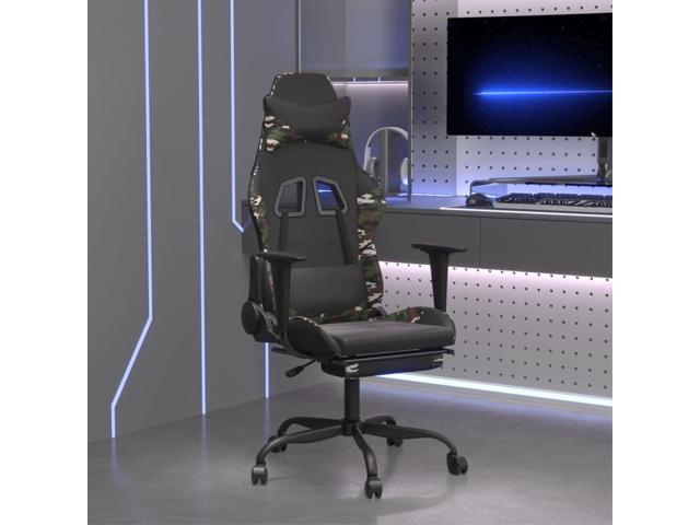 Click here for vidaXL Gaming Chair with Footrest Black and Camouf... prices