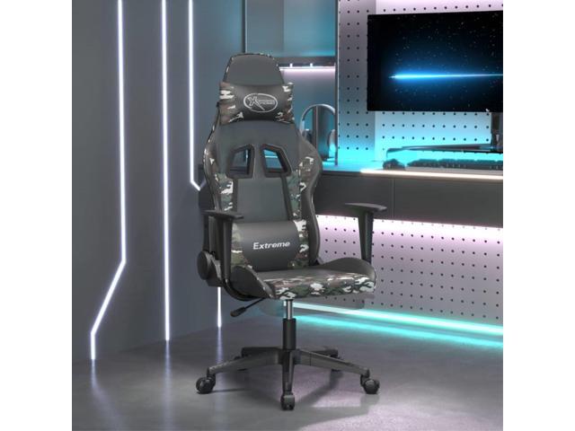 Click here for vidaXL Gaming Chair with Footrest Black and Camouf... prices