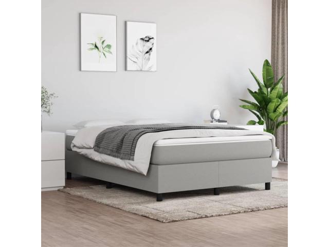 Click here for vidaXL Box Spring Bed with Mattress Light Gray 53.... prices