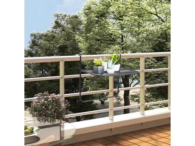 Click here for vidaXL Balcony Table Black 23.6x15.7 Steel prices
