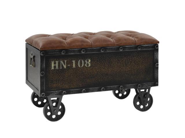 Click here for Storage Bench with Castors 31.7 Solid Wood Fir - B... prices