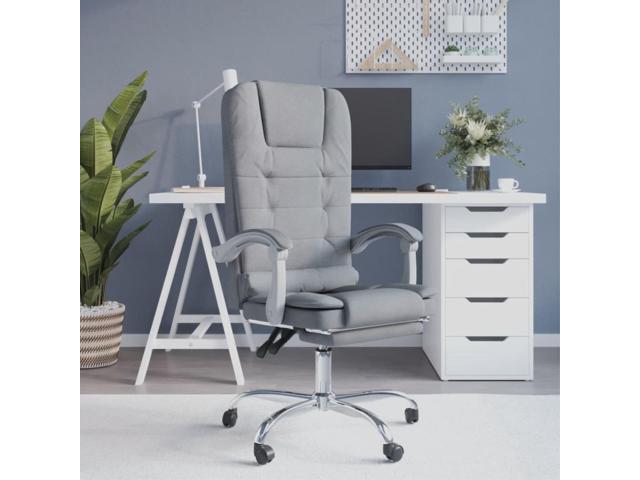 Click here for vidaXL Massage Reclining Office Chair Light Gray F... prices
