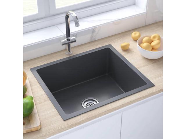 Click here for vidaXL Handmade Kitchen Sink Black Stainless Steel prices
