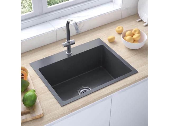 Click here for vidaXL Handmade Kitchen Sink Black Stainless Steel prices
