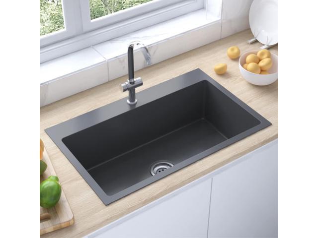 Click here for vidaXL Handmade Kitchen Sink Black Stainless Steel prices