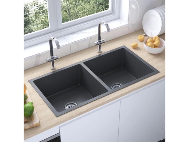 Click here for vidaXL Handmade Kitchen Sink Black Stainless Steel prices