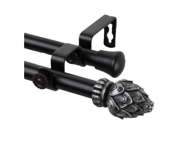 Click here for Tilia Double Curtain Rod 3/4 inch dia. 66-120 - Bl... prices