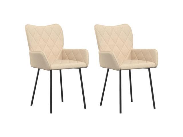 Click here for vidaXL Dining Chairs 2 pcs Cream Fabric prices