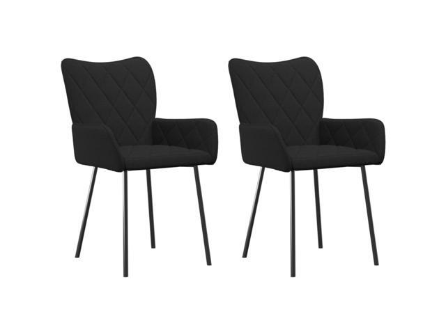 Click here for vidaXL Dining Chairs 2 pcs Black Fabric prices