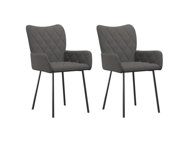 Click here for vidaXL Dining Chairs 2 pcs Dark Gray Fabric prices