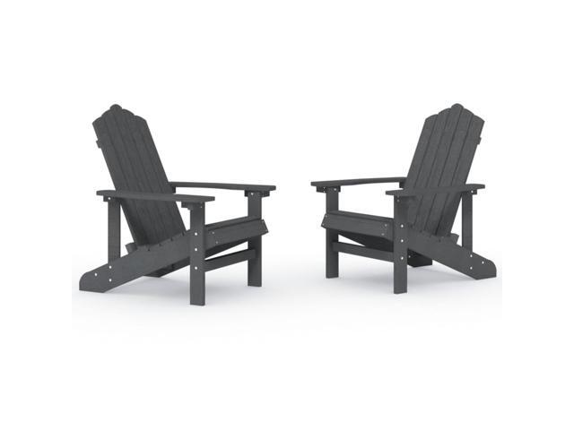 Click here for vidaXL Patio Adirondack Chairs 2 pcs HDPE Anthraci... prices