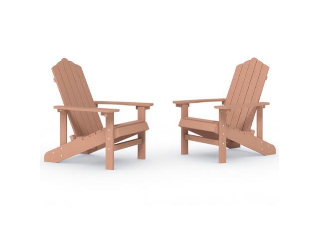 Click here for vidaXL Patio Adirondack Chairs 2 pcs HDPE Brown prices
